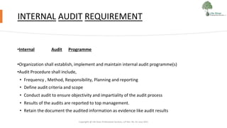 Internal auditors training Course - ISO ,50001 | PDF