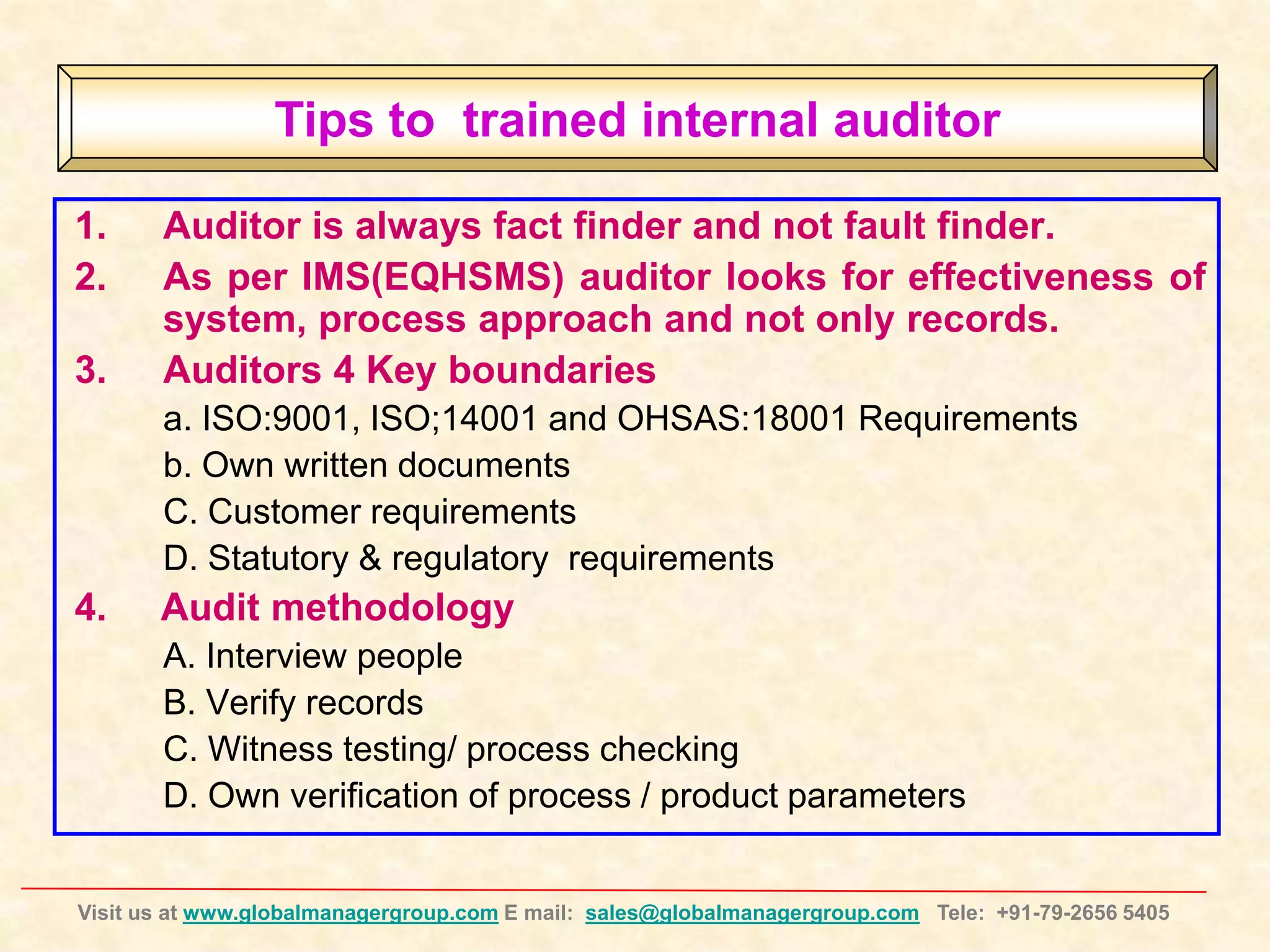 Internal auditor training | PPSX