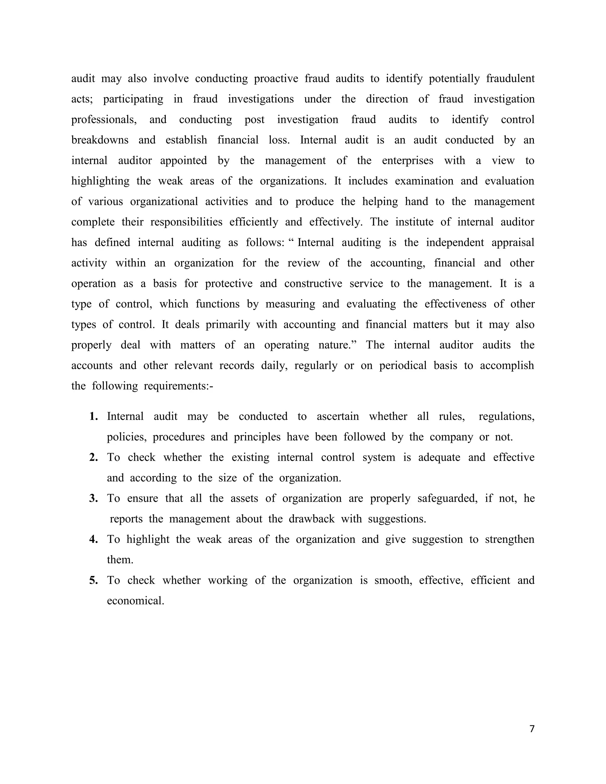 Internal Audit Project | PDF