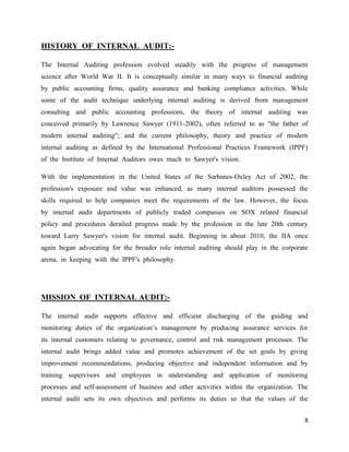 Internal Audit Project | PDF