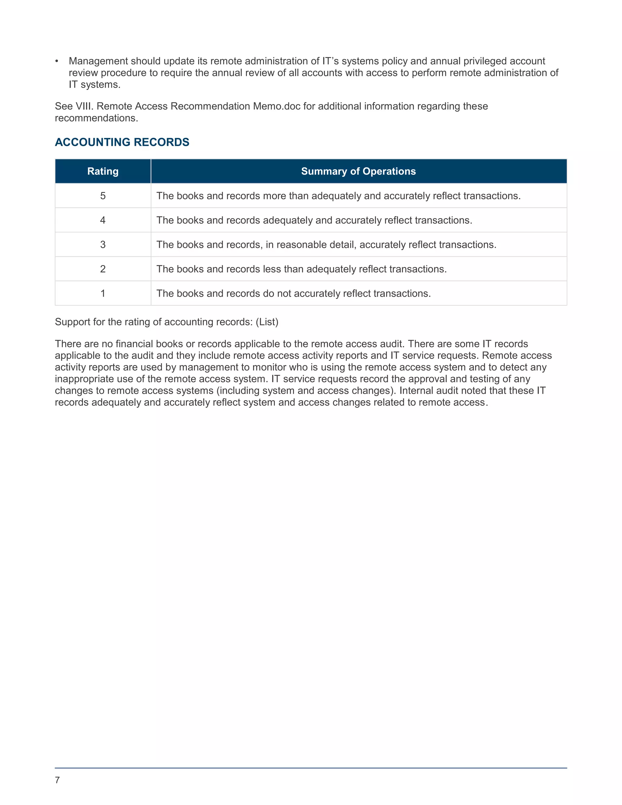 Internal audit ratings guide | PDF