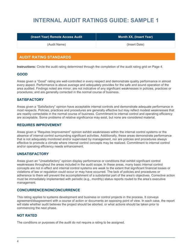Internal audit ratings guide | PDF