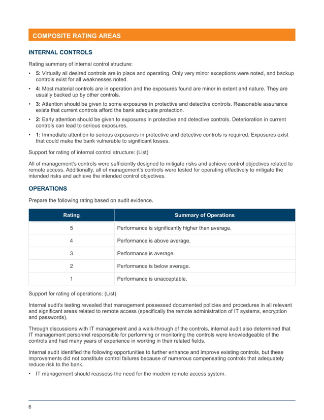 Internal audit ratings guide | PDF