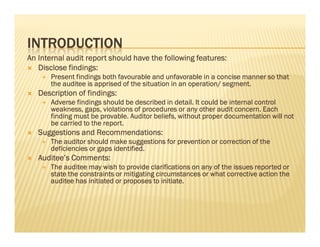 Internal audit report writing | PDF
