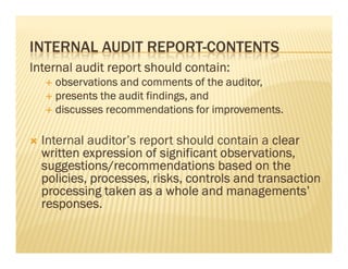Internal audit report writing | PDF