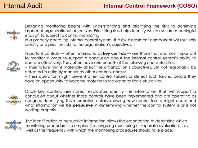 Internal Audit COSO Framework | PPT | Executive Leadership & Management ...