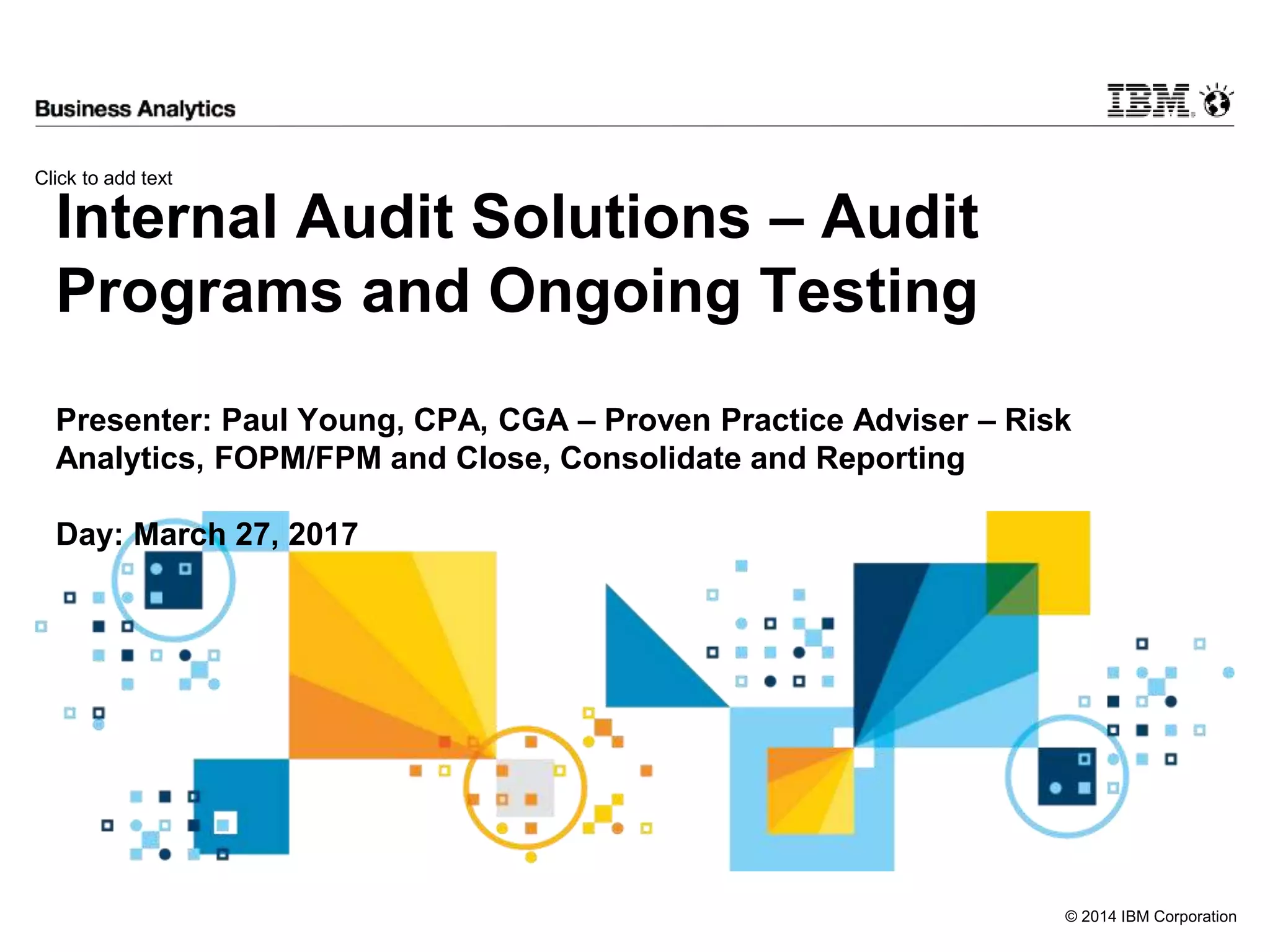 Internal Audits - Automated Solutions - Office of Finance and CFO | PPT