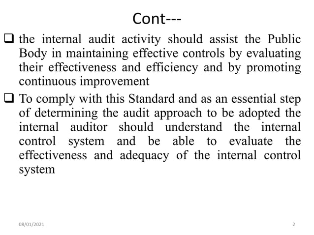 Internal audit ppt | PPTX | Business Accounting & Finance | Business