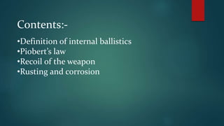 Internal ballistics | PPTX