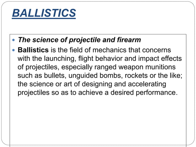 Internal ballistic | PPTX | Arms & Ammunition | Sensitive Topics