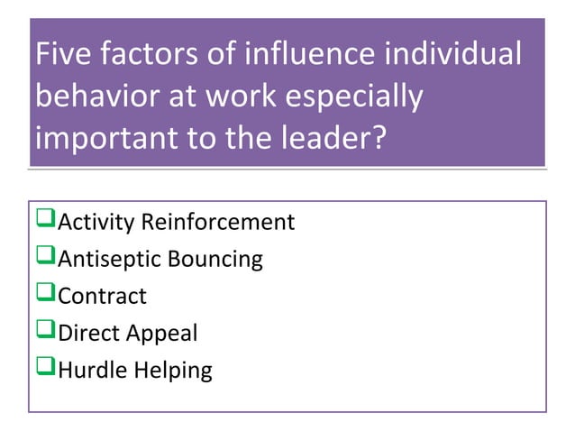 Internal behavior | PPT