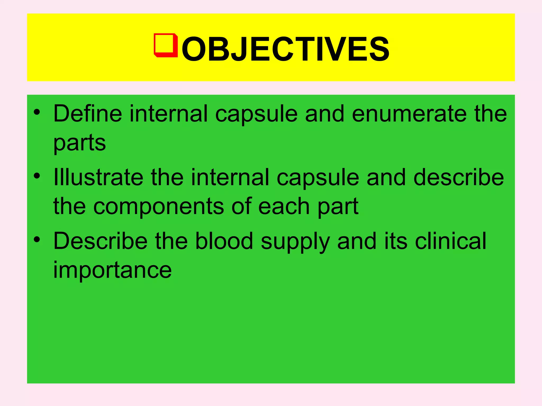 Internal capsule | PPT