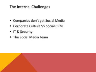 Internal challenges of social media | PPTX