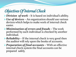 Internal check audit (ppt) | PPTX