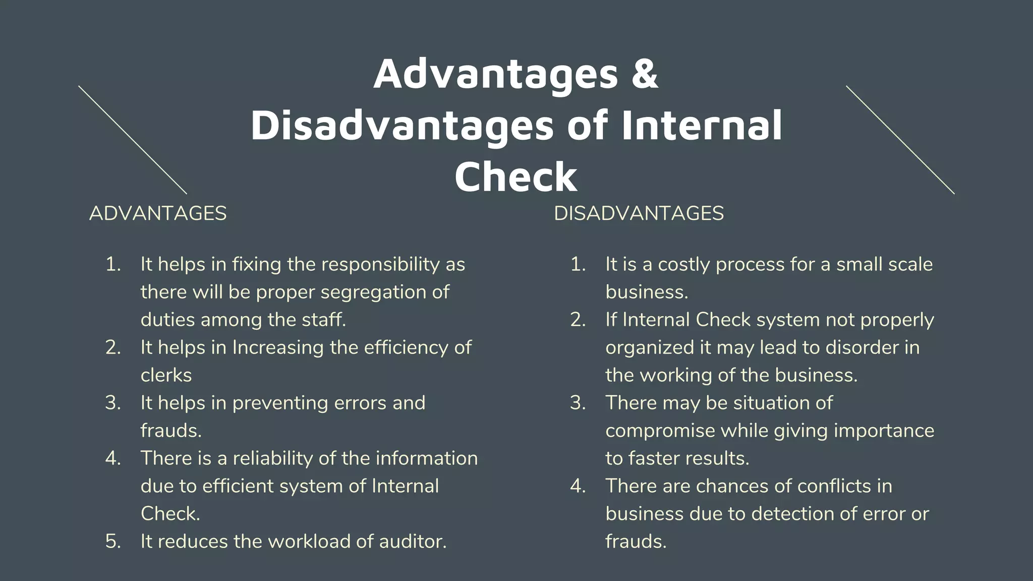 Internal check internal audit internal control | PPTX