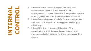 Internal check internal audit internal control | PPTX