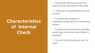 Internal check internal audit internal control | PPTX