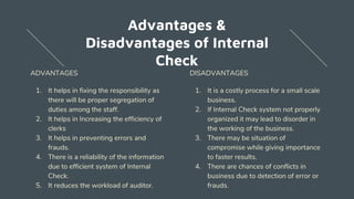 Internal check internal audit internal control | PPTX