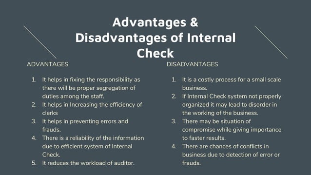Internal check internal audit internal control | PPTX