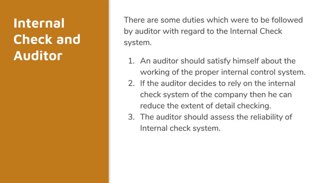 Internal check internal audit internal control | PPTX