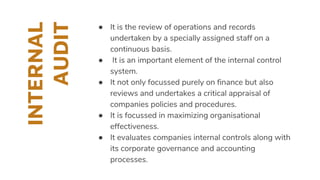 Internal check internal audit internal control | PPTX
