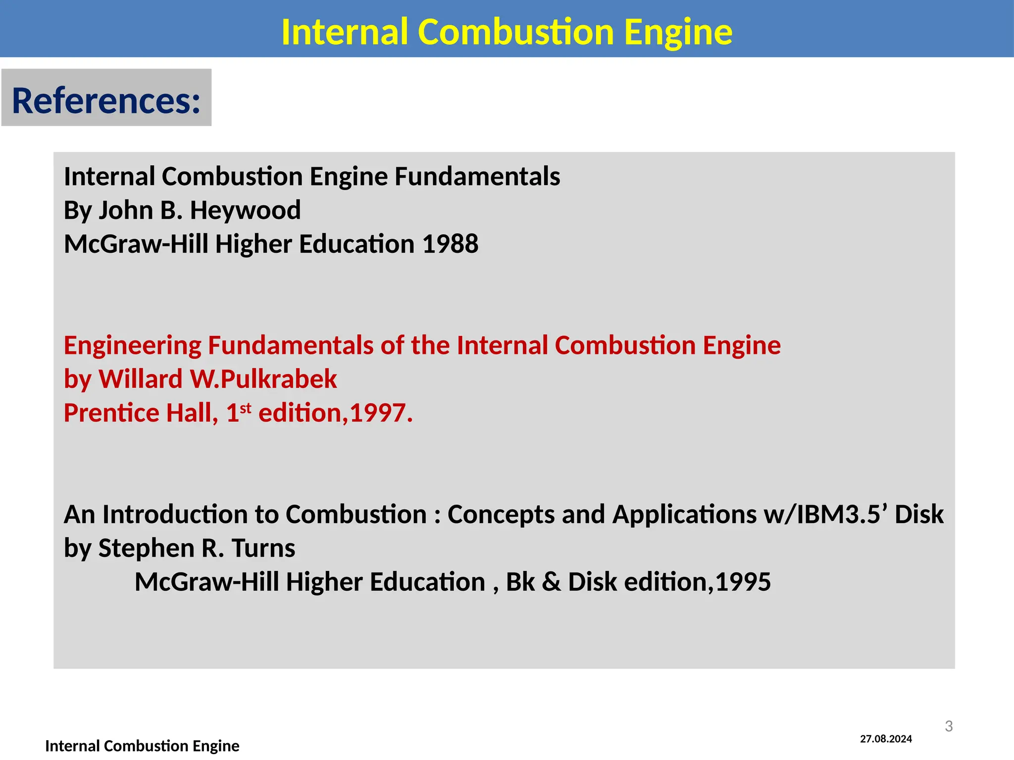 internal combustion engine internal combustion engine | PPTX