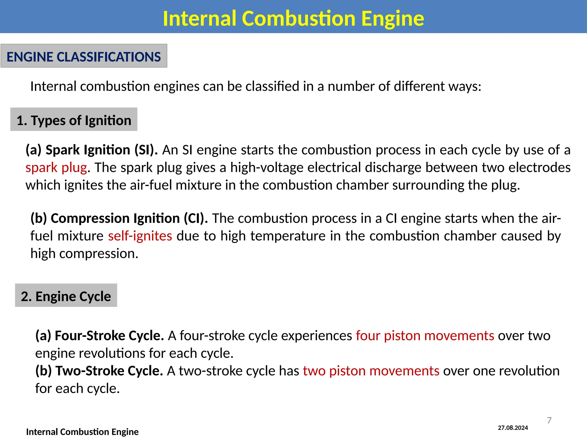 internal combustion engine internal combustion engine | PPTX
