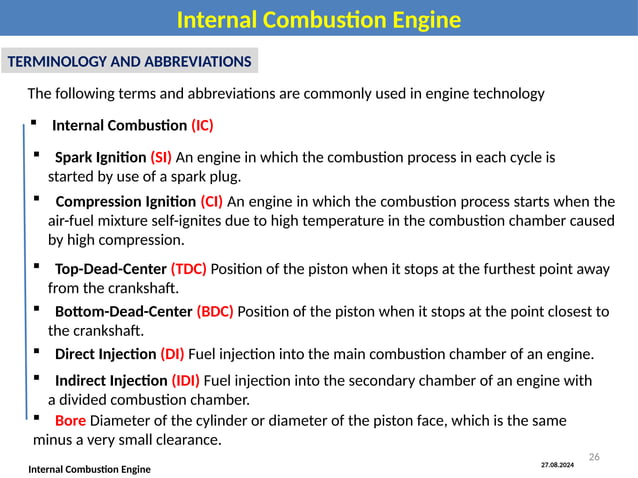 internal combustion engine internal combustion engine | PPT