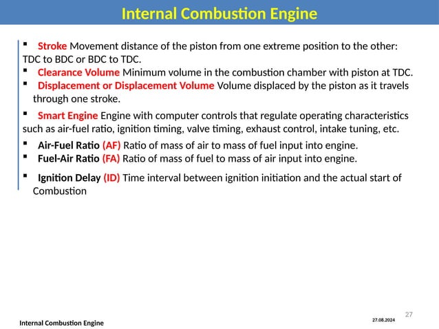 internal combustion engine internal combustion engine | PPT