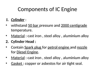 INTERNAL COMBUSTION ENGINE basics with diagrams.ppt