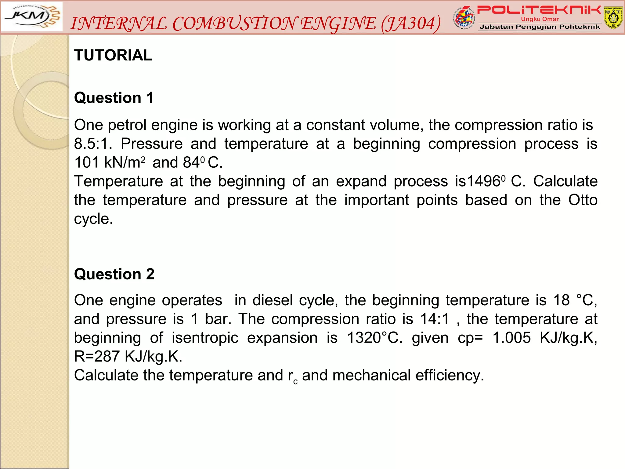 Internal combustion engine (ja304) chapter 2 | PPT