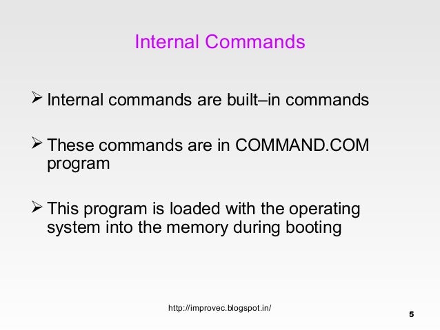 Internal commands.29to30