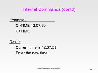 Internal commands.29to30 | PPT
