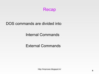 Internal commands.29to30 | PPT