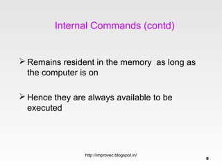 Internal commands.29to30 | PPT