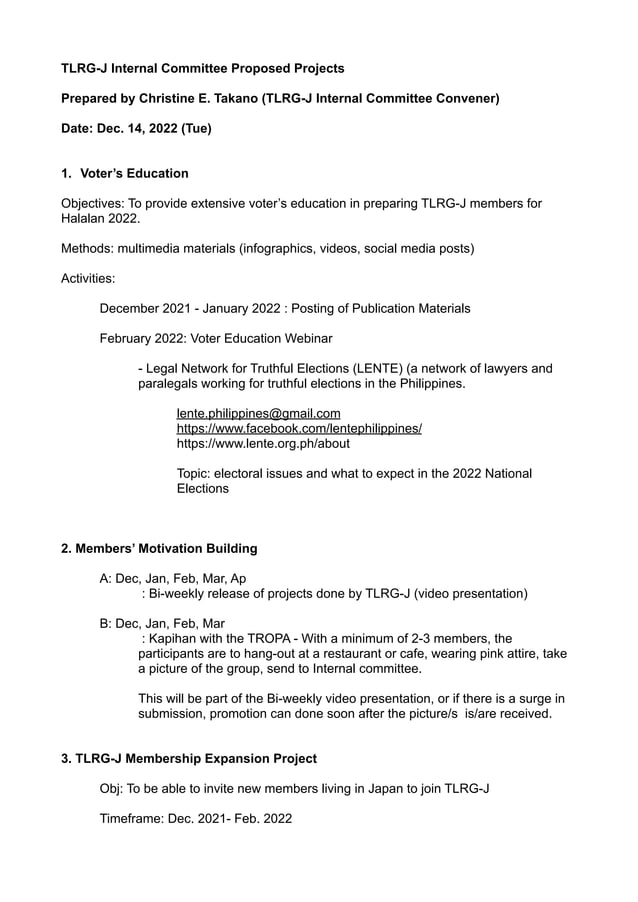 Internal comm projects | PDF