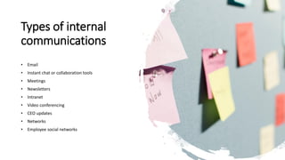 Internal comms - building guiding principles and choosing the right ...