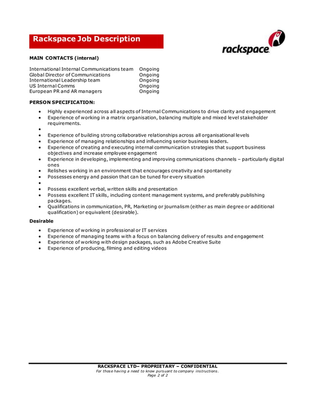 Internal Communications Manager | PDF