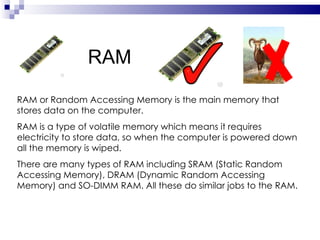 Internal components of the computer | PPT