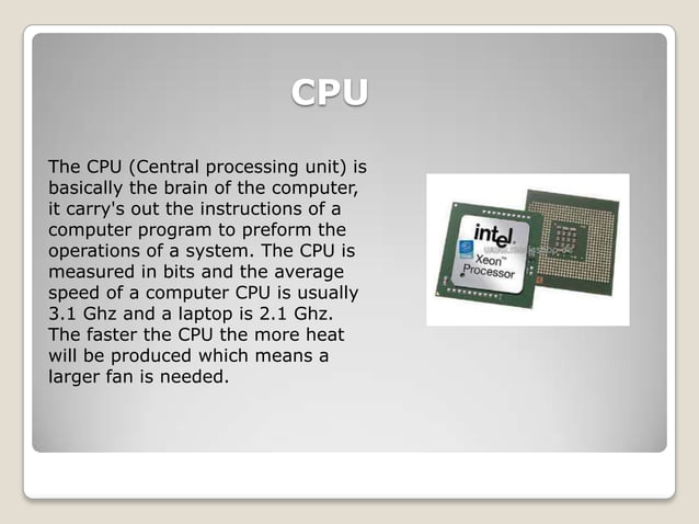 Internal computer components benn kelly | PPTX | Computer Peripherals | Computing
