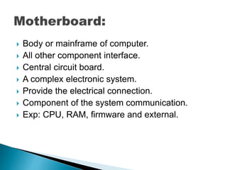Internal computer hardware | PPTX