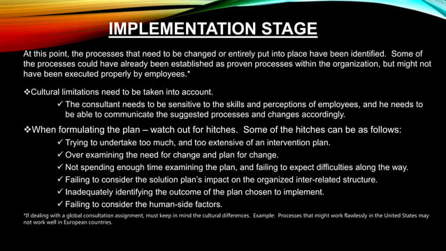 Internal Organizational Consulting | PPTX
