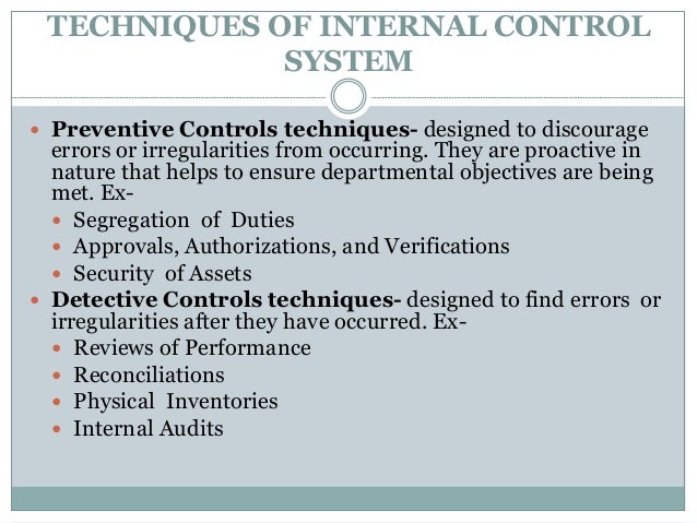 Internal control