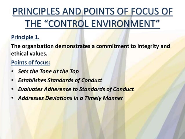 COSO Internal Control - Integrated Framework | PPTX