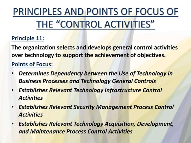COSO Internal Control - Integrated Framework | PPTX