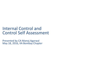 Internal control and Control Self Assessment | PDF