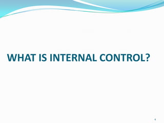 Internal control and internal audit presentation for bank | PPTX