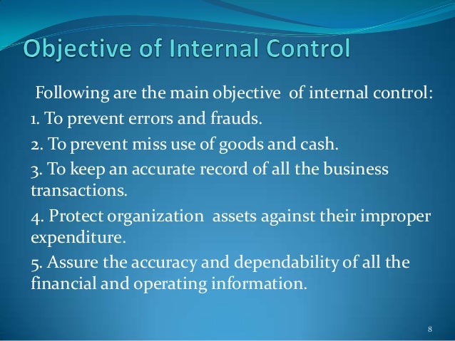 Internal control and internal audit presentation for bank