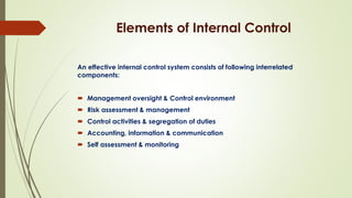 Internal control & compliance of bank | PPTX