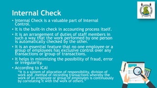 Internal Control Internal Checking Internal Auditing - Auditing By ...